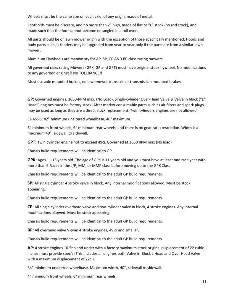 Official Rules - Nasgrass Florida
